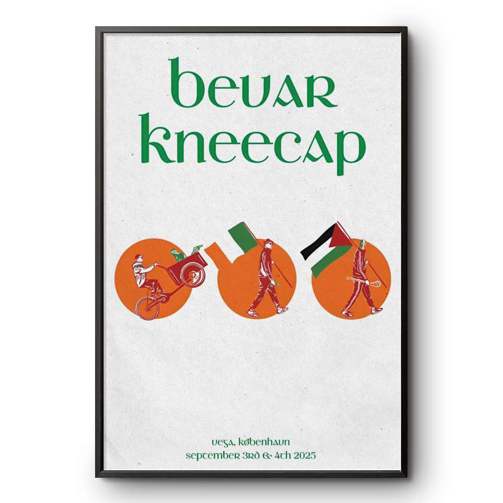 Kneecap Sept 3-4 2025 Copenhagen Tour Poster | Custom prints store | T-shirts, mugs, face masks ...