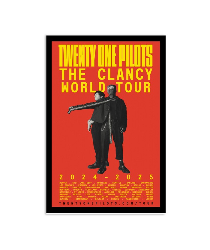 The Clancy World Tour 2024-2025 Twenty One Pilots Poster | Custom ...