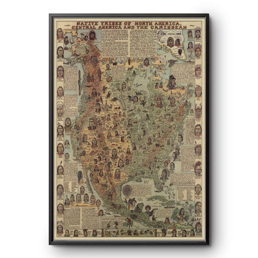 Native Tribes of North America Mapped | Custom prints store | T-shirts, mugs, face masks, posters
