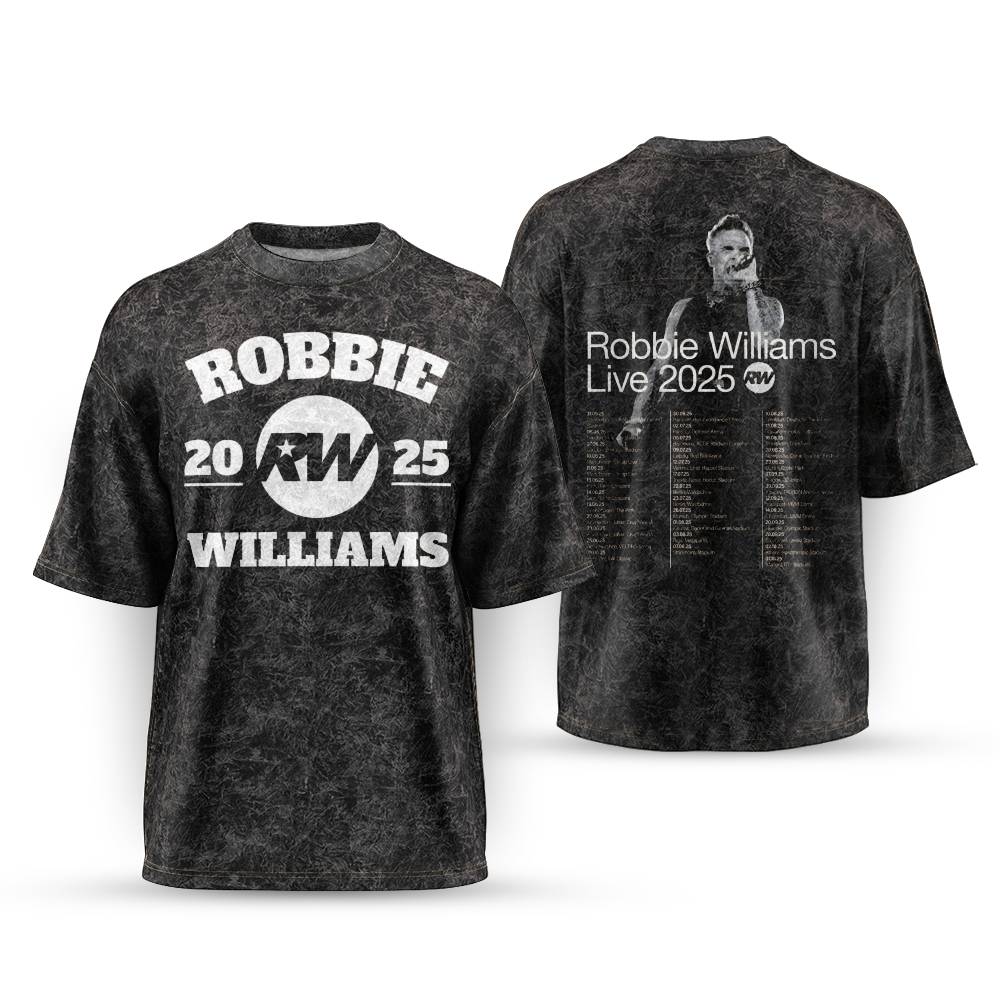 (Washed) Robbie Williams 2025 Tour | Custom prints store | T-shirts ...