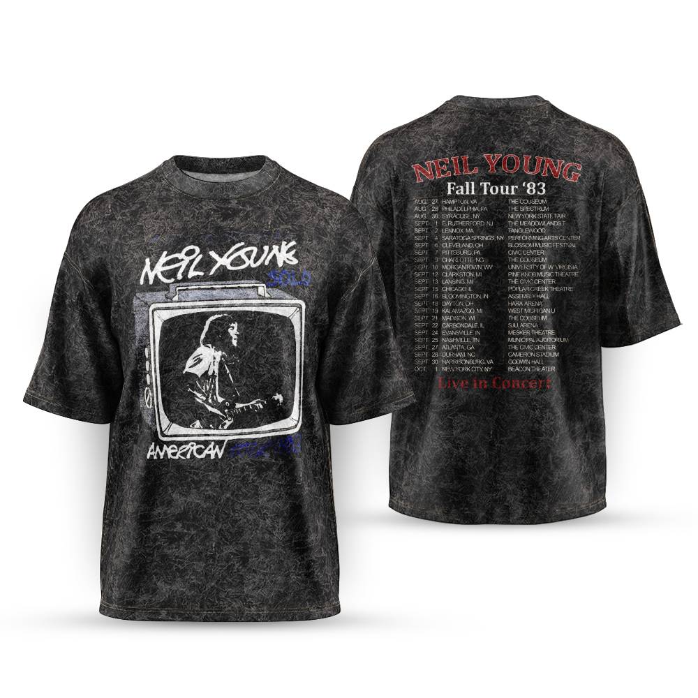 (Washed) Neil Young Fall Tour '83 | Custom prints store | T-shirts ...